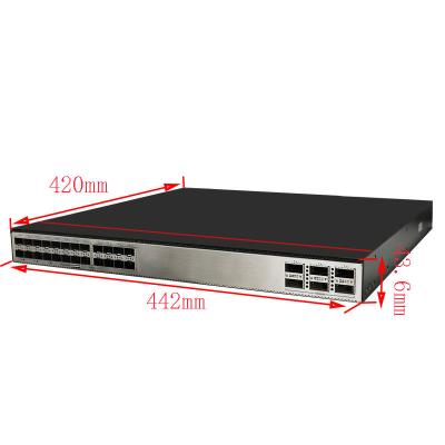 Cina Switch di rete 24 porte 10 Gigabit SFP e 6 100GE QSFP28 per applicazioni industriali in vendita
