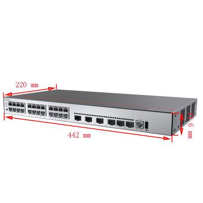 China 24 Ports Ethernet Switch S5735-L24T4X-A1 Network Switch with 43.6mm*220.0mm*442.0mm Size for sale