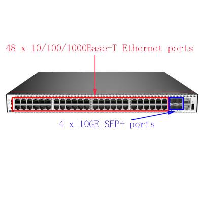 China 758Gbps/7.58Tbps Exchange Capacity Network Switch S5731S-H48T4X-A with Virtualization for sale