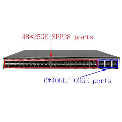 Cina CE6863-48S6CQ-F Industrial Ethernet Switch 48 porte 4.8Tbps/76.8Tbps Capacità di commutazione in vendita