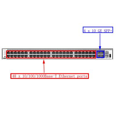 China 442.0mm*420.0mm*43.6mm Cloud Campus Solution Ethernet Switch 48 Ports S5731-S48T4X for sale