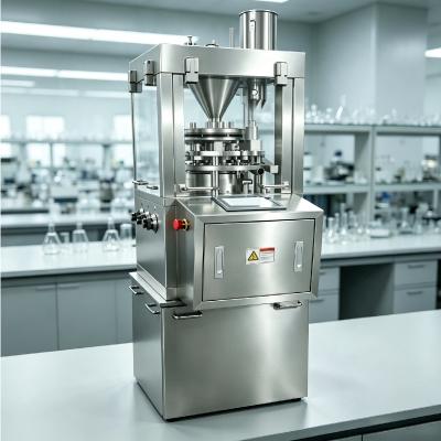 China Pre-Compression 8 Station Laboratory Rotary Tablet Press Machine 80KN For Pharmaceutical Formulation Development for sale