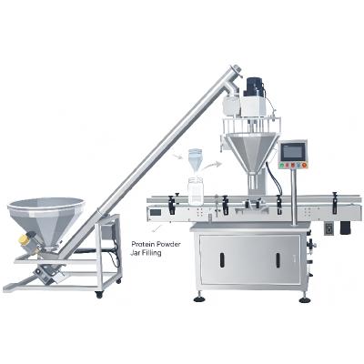China Auger Powder Jar Filling Machine 15Bottles/Min - 30 Bottles/Min Nutrition Filling Machine for sale