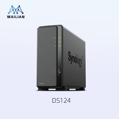 China Synology DS124 Compact 1 Bay NAS Storage with 4GB DDR4 ECC Memory 2.5GbE LAN Port for sale
