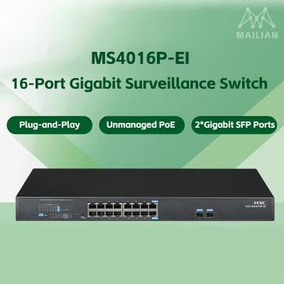 China H3C MS4000-EI Series Web-Managed Gigabit Security Surveillance Switch with PoE+ Support and 250m Power Supply Distance for sale