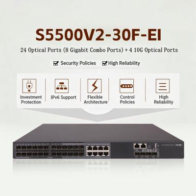 China H3C S5500V2-EI Enterprise Layer 3 Gigabit Switch, Stable Converged Network Device, Support VLAN, STP & Link Aggregation For Campus Office Networking for sale