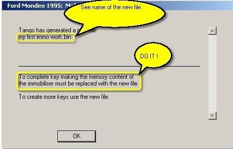 save new data and writte it into the immobiliser