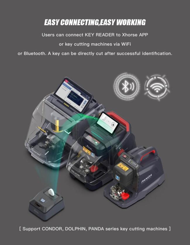 Xhorse Key Reader Works with Xhorse APP or Key Cutting Machines