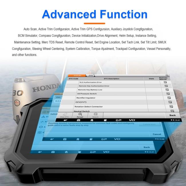 OBDSTAR D800 Configuration B for Marine (jet ski/ outboard) Intelligent Diagnostic Scanner