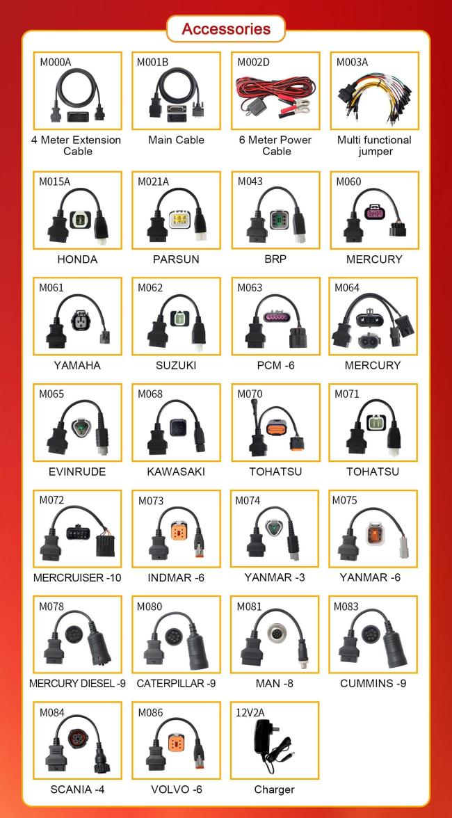 OBDSTAR D800 A+B+C+D Full Configuration Marine Diagnostic Tool for Jet Ski/ Outboard/ Inboard/ Generator