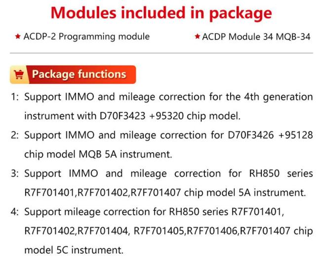 Yanhua ACDP-2 VW MQB48/49 5A 5C Package with Module 34 and License