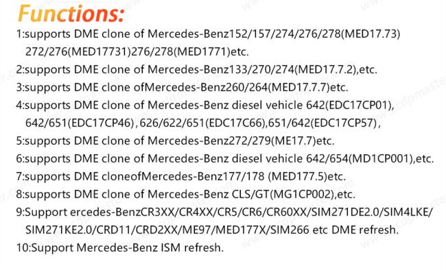 Yanhua Mini ACDP-2 MB DME Package Functions