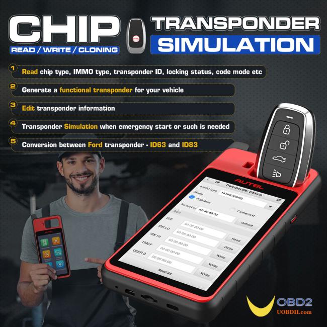  Autel MaxiIM KM100E Universal Key Generator Kit 