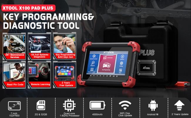 XTOOL X100 PAD PLUS Key Programming All Systems Diagnostic Tool With 28+ Special Functions
