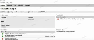 China Cf53 Laptop Originele Vocom Ii 88894000 Wifi Versie Voor vocom Vocom 2 Truck Excavator Diagnostisch Gereedschap Te koop