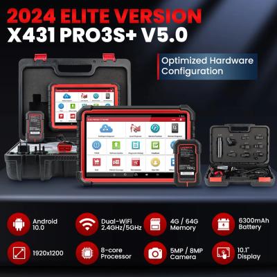Cina 2024 Nuovo- Lancio X431 PRO3S+ V5.0 10.1'INCH Autodiagnostici CAN FD OBD OBD2 Sistema completo Scanner Topologia Mappa in vendita