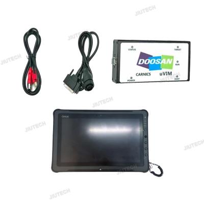 Cina F110 tablet + per Doosan Diagnostic Tool DDT SCR+DPF+G2 DCU+G2 ECU+G2 Scan DD ECU pacchetto software +keygen in vendita