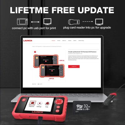 China 2024 Nieuw - LAUNCH X431 CRP123 V2.0 Autodiagnostische hulpmiddelen Auto OBD2 ABS SRS Airbag Motor AT Autodiagnostische scanner Gratis Te koop
