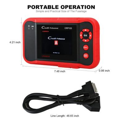 China launch Creader professtional CRP 123 OBDII Code Reader Scanner 3.5' TFT LCD dIsplay CRP123 Scan tool free upgrade no Lim for sale
