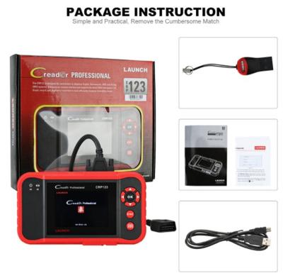 China launch Creader professtional CRP 123 OBDII Code Reader Scanner 3.5' TFT LCD dIsplay CRP123 Scan tool free upgrade no Lim for sale