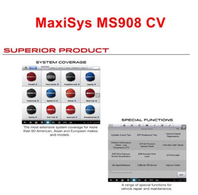 China Autel Maxisys 908 CV Diagnostic Scanner Full System ECU Coding MS908 CV for Heavy Duty Functions of codes, live data etc for sale