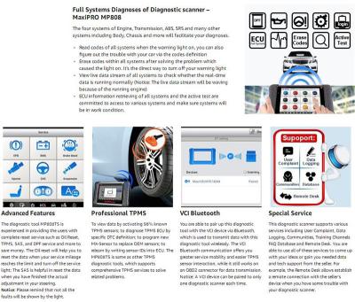 China Automobildiagnosescanner Autel MaxiPRO MP808TS mit TPMS-Service-Funktion und Bluetooth (Hauptversion von Maxisys M zu verkaufen