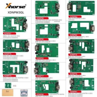 China Programador Xhorse Multi Prog Multi-Prog con adaptadores VH24 VH29 VH30 VH31 y adaptadores MQB48 XDNPM3GL 13 Juego completo de adaptadores en venta