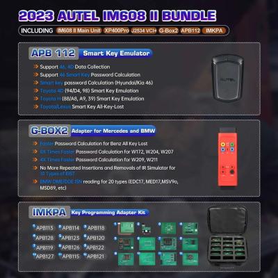 China 2025 Autel MaxiIM IM608 PRO II Full Kit Plus IMKPA Accessories Advanced Key Learning Feature2 with Free G-Box3 APB112 for sale