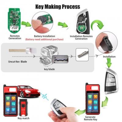 China utel MaxiIM KM100 KM100E Universal Key Generator Plus 5pcs Autel Razor Style Universal Key Compatible with 700+ Car Makes for sale