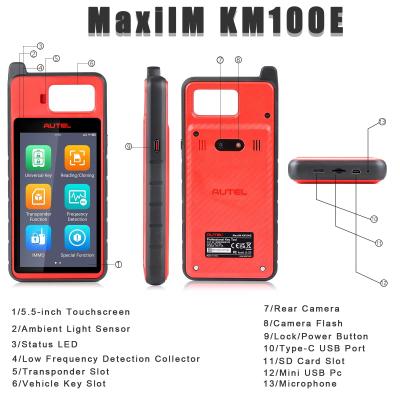 China utel MaxiIM KM100 KM100E Universal Key Generator Plus 5pcs Autel Razor Style Universal Key Compatible with 700+ Car Makes for sale