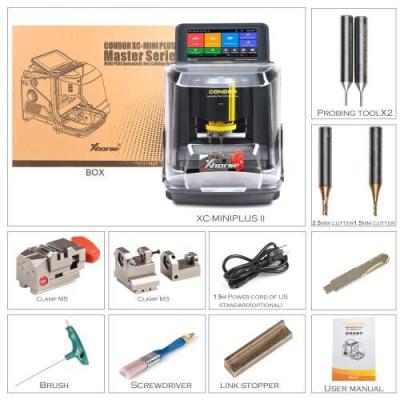 China Xhorse Condor XC-MINI Plus II Key Cutting Machine Support Car Motorbike Household Keys with Free M3 and M5 Clamps for sale