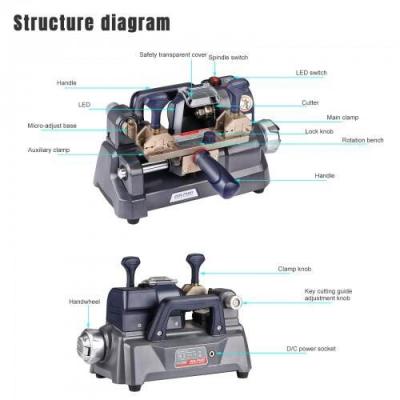 China 2025 Xhorse Dolphin XP-008 XP008 Key Cutting Machine Mini Mechanical for Special Bit/ Double Bit Keys for sale