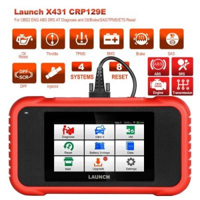 중국 Launch X431 CRP129E 다중 시스템 진단 스캐너 OBD2/ENG/ABS/SRS/AT 서비스 재설정 오일, 브레이크, SAS, TPMS, ETS 판매용