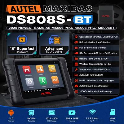 China AUTEL MaxiDAS DS808S-BT Auto Diagnostic Tool Advanced ECU Coding as MS906 Pro Upgraded of DS808S MP808S MP808BT MS906BT for sale