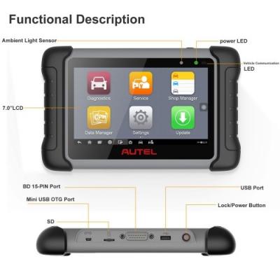 China Original Autel MaxiCOM MK808 All System Diagnostic Tablet With 25 Special Functions Multi-Language for sale