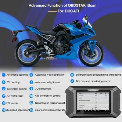 China OBDSTAR iScan for DUCATI Motorcycle Diagnostic Tool with M041 Cable Support Diagnose & Key Programming & Odometer Calibration for sale