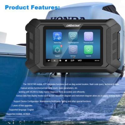 China OBDSTAR iScan for HONDA Marine Diagnostic Tablet Code Reading Code Clearing Data Flow Action Test for 2004 -2022 Jet Skil Outboard Model for sale