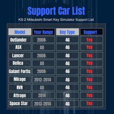 China XTOOL KS-2 Smart Key Simulator For Mitsubishi System Work with X100 PAD2 Pro/Pad3/A80/A80 Pro for sale