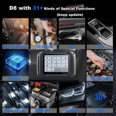 China XTOOL D8 Automotive Scan Tool Bi-Directional Control OBD2 Car Diagnostic Scanner+ECU Coding 38+ Services+Key Programming for sale