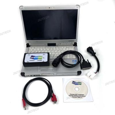 China CF53 laptop+Doosan Diagnostic Tool with 2024 Software Version for Excavator Heavy Industry Engine System SCR DPF DMS-5 DCUECUG2 for sale