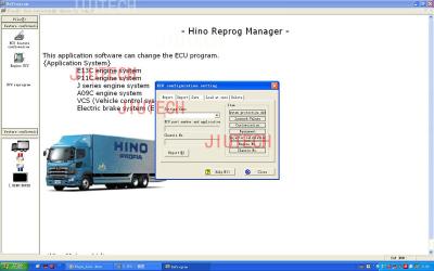 Chine Directeur V3.0 de Hino Reprog/logiciel diagnostics de Hino pour le moteur Progamming de Hino ECU à vendre