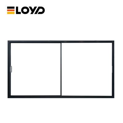 China Soundproofing Double Sliding Glass Doors Exterior Powder Coated Aluminium Frame for sale