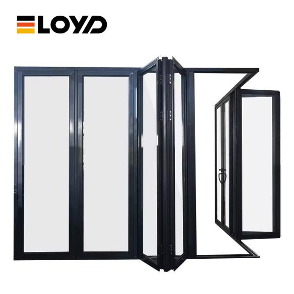 Quality Stackable Sliding Folding Patio Doors Aluminium Frame 80x72 Double Pane for sale