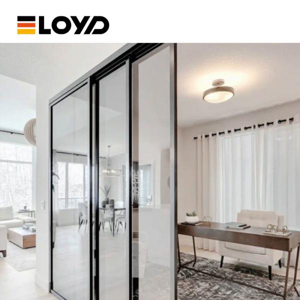 Quality Antitheft Clear 60 Inch Sliding Glass Door Aluminum Storefront Customised for sale