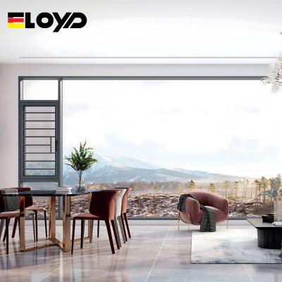 China Full Frame Replacement Aluminium Frame Casement Window Technical Data 2 U Factor 0.28-0.38 Size Depending Installation for sale