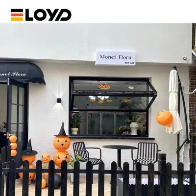 China Aluminum Folding Bar Window with Tempered Glass and PAG Lock for sale