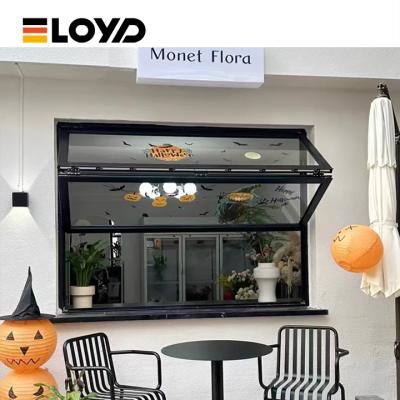 China Aluminum Folding Bar Window with Tempered Glass and PAG Lock for sale