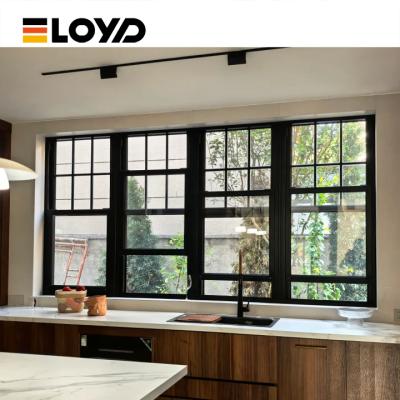 China Secure Double Single Hung Window with Multi-Point Locking System for sale