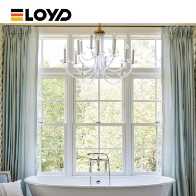 China Noise Reduction Double Single Hung Window with Thermal Break Aluminum Frame for sale