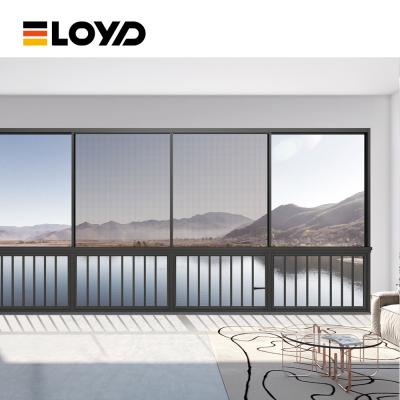 China Insect-Proof Aluminum Sliding Window with Integrated Fly Screen for sale